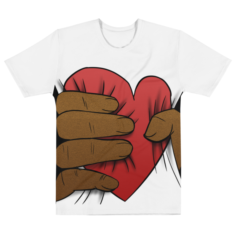 Big Heart Squeeze (white shirt / dark brown skin tone) | Honesty