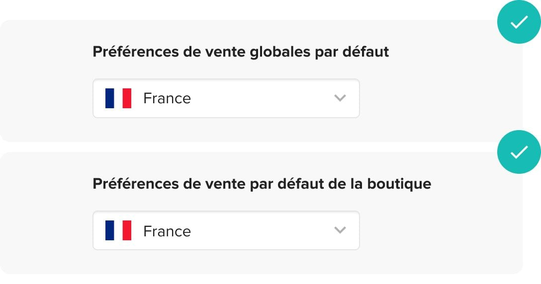 Préférences de vente par défaut | Printful