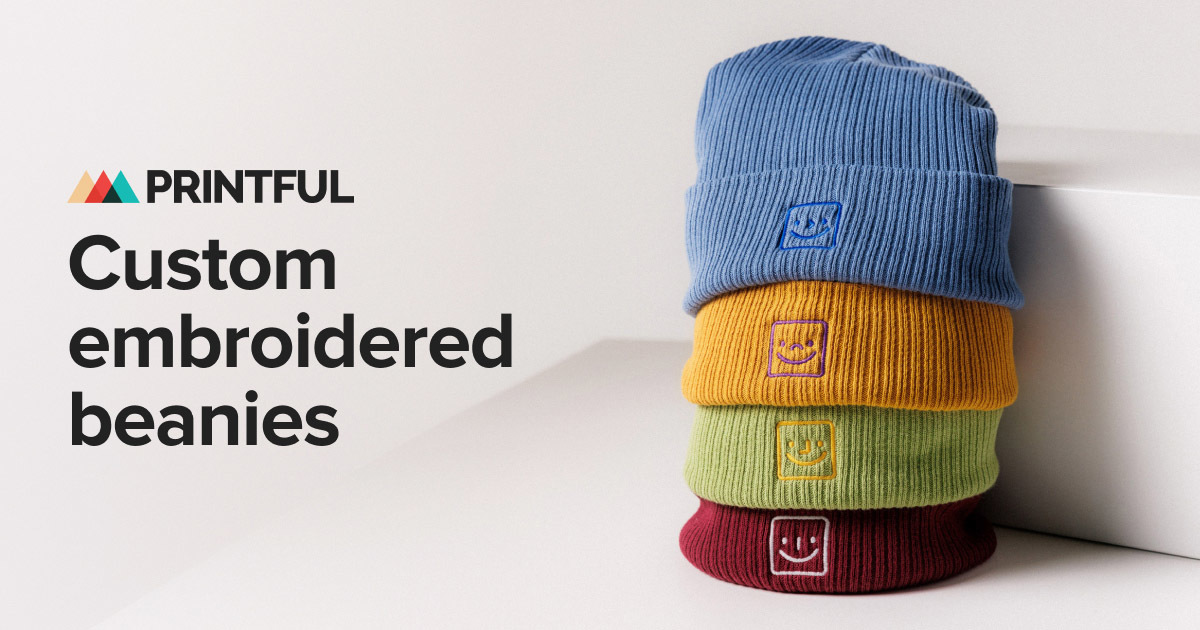 Custom Embroidered Beanies with No Minimums | Printful