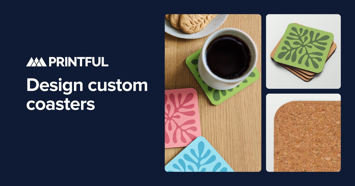 Design custom coasters | Order or sell printed drinkware