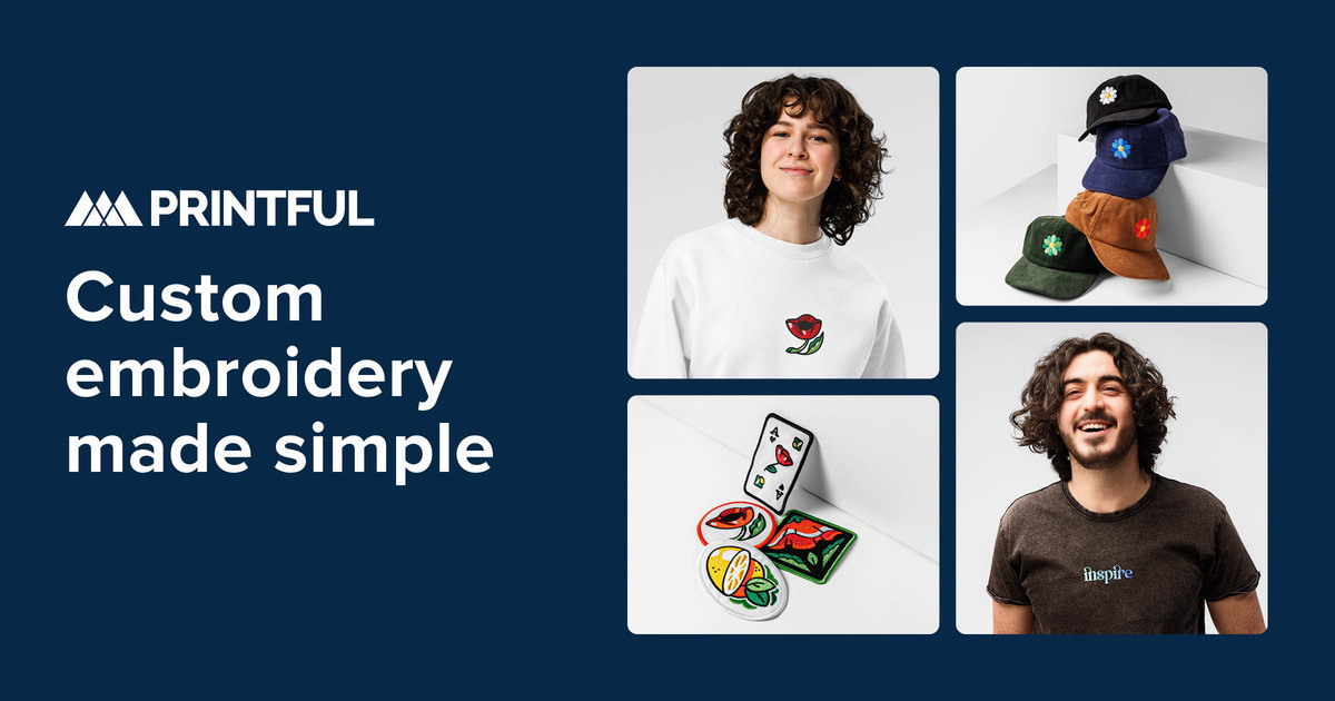 Custom embroidery | On-demand embroidery with Printful