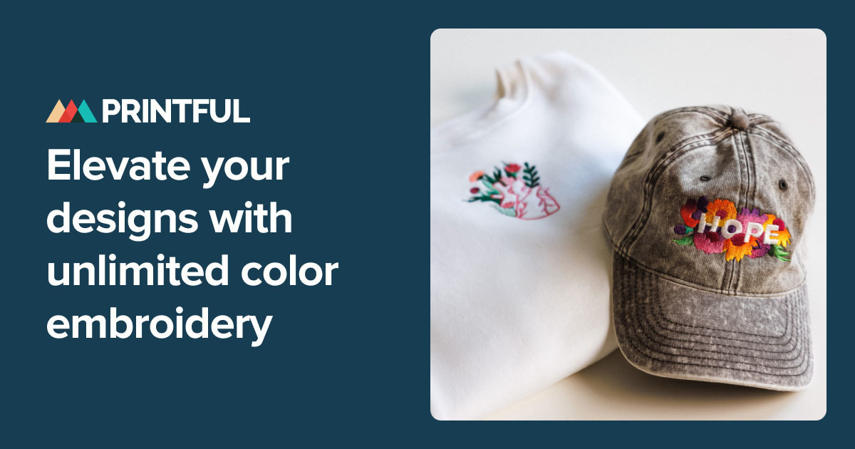 Unlimited Color Embroidery—Design and Sell Online