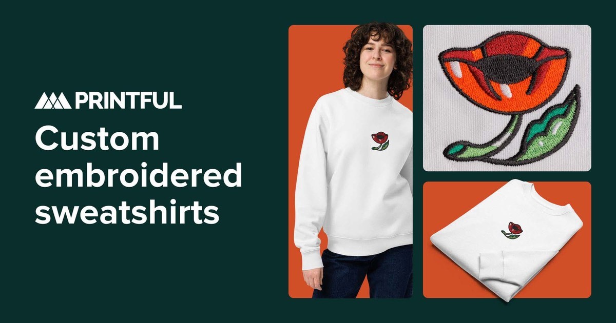 Custom Embroidered Sweatshirts—Design, Buy & Sell | Printful